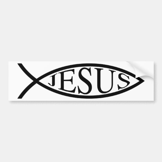 Jesus Fish Bumper Sticker | Zazzle.com