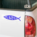 Jesus Fish (Bumper Sticker Blue) | Zazzle