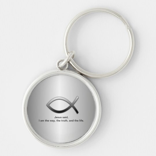 Jesus Fish Christian Scripture Verse Keychain | Zazzle.com