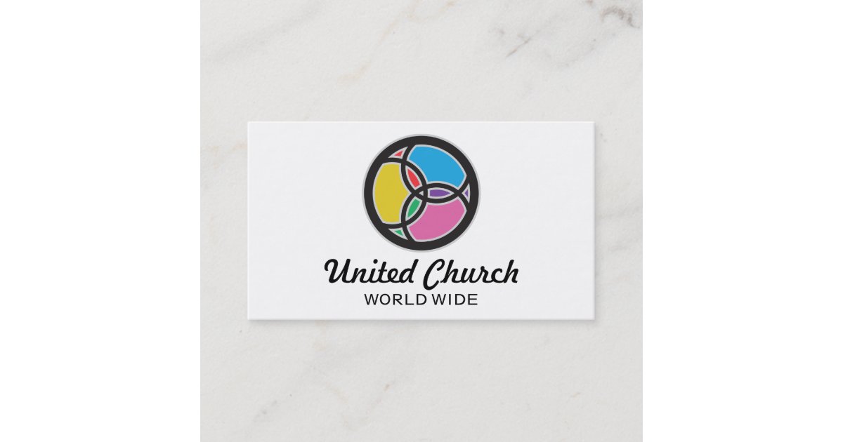 Jesus Fish Trinity Stained Glass Multicolored Logo Business Card | Zazzle
