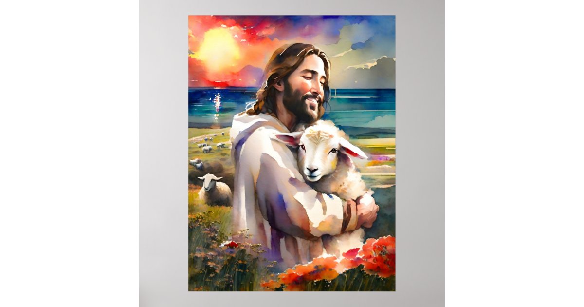 Jesus Found The Lost Sheep Poster | Zazzle