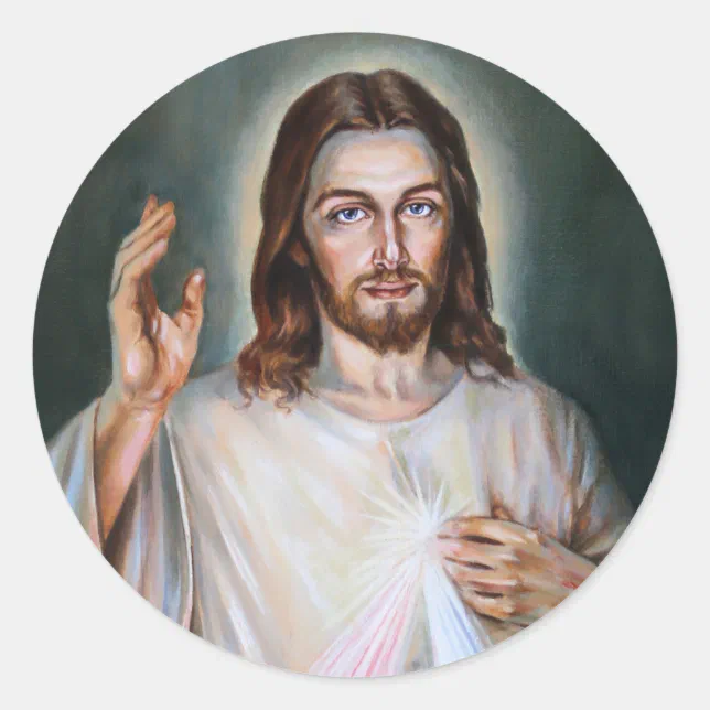 Jesus Hand Raised In Blessing Classic Round Sticker | Zazzle