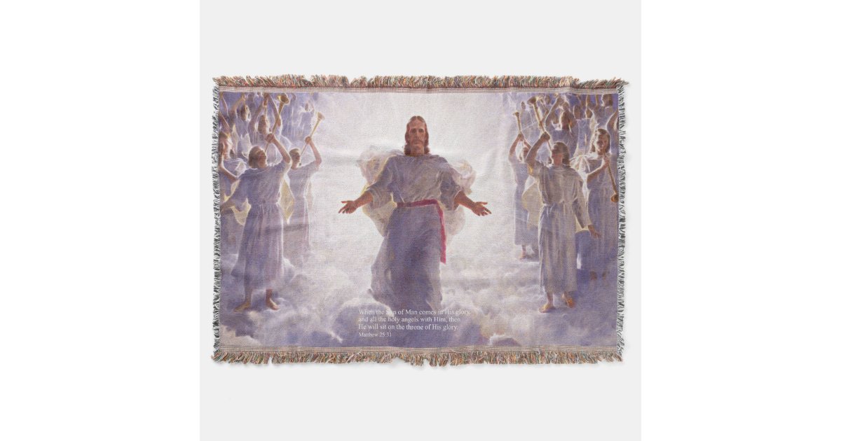 Jesus & his Angels Throw Blanket | Zazzle