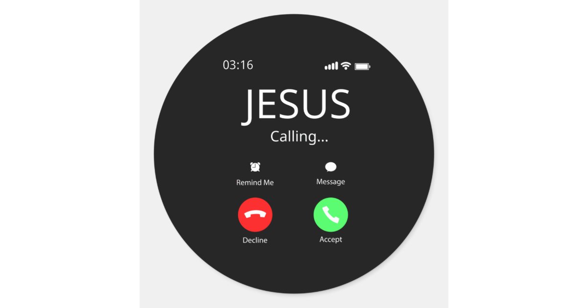 Jesus Is Calling - Christian Classic Round Sticker | Zazzle