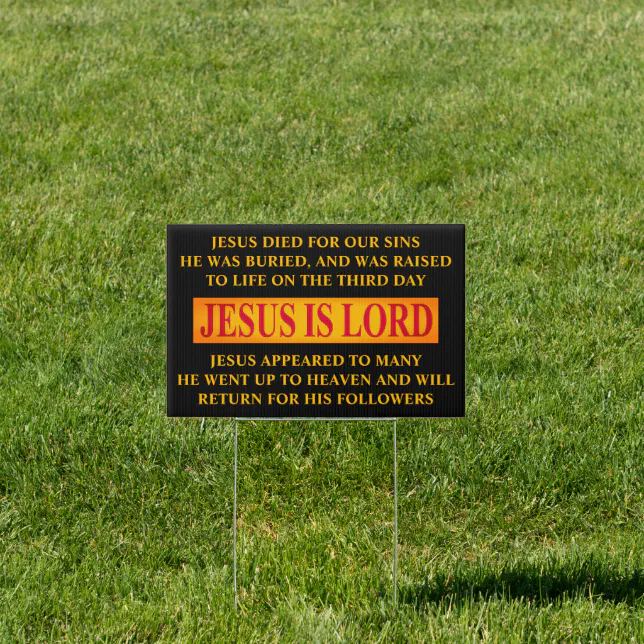 Jesus is Lord Yard Sign | Zazzle
