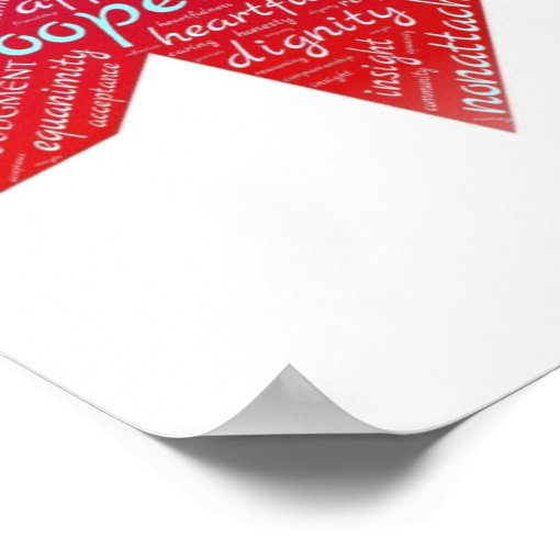 Jesus is Love, Compassion, Non-Judgement Christian Poster | Zazzle