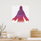 Jesus is Love, Compassion, Non-Judgement Christian Poster | Zazzle