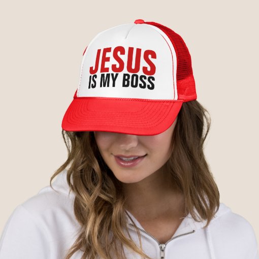 Jesus Is My Boss Trucker Hat | Zazzle