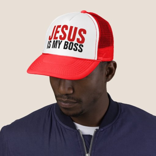 Jesus Is My Boss Trucker Hat | Zazzle