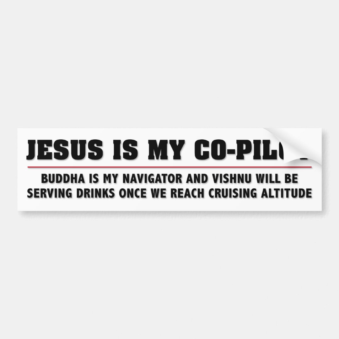 Jesus Is My Co-Pilot Bumper Sticker | Zazzle