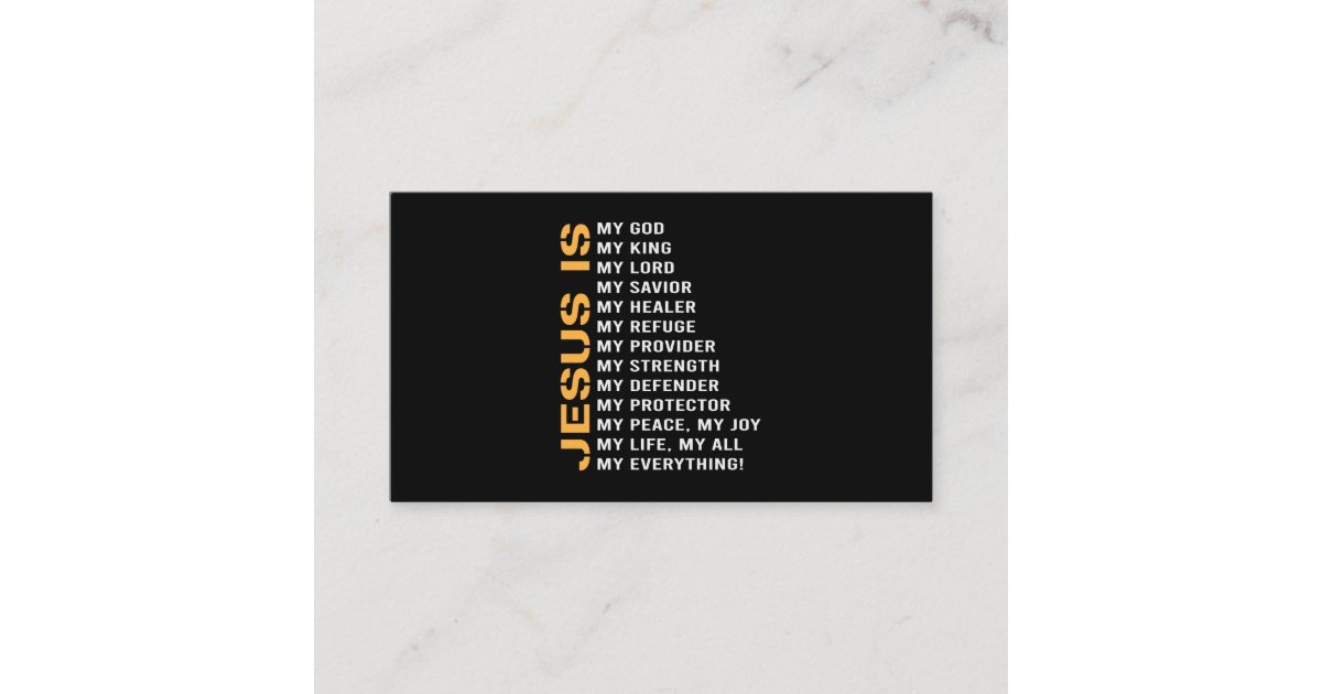 Jesus Is My God Business Card | Zazzle
