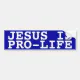 Jesus is Pro-Life Bumper Sticker | Zazzle