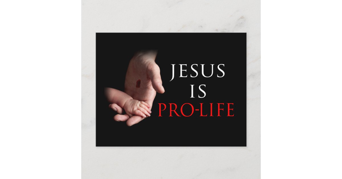 Jesus Is Pro-Life Postcard | Zazzle