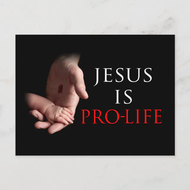 Jesus Is Pro-Life Postcard | Zazzle