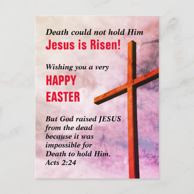 JESUS IS RISEN Christian Easter Holiday Postcard | Zazzle