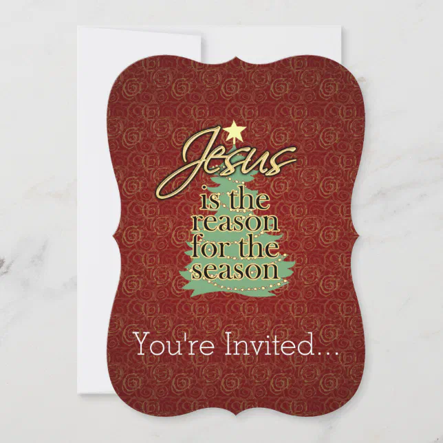 Jesus is the Reason Christian Christmas Invitation | Zazzle