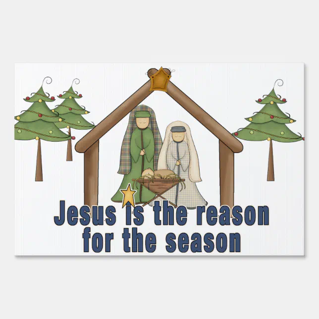 Jesus is the Reason for the Season Christmas Sign | Zazzle