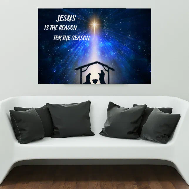Jesus Is The Reason Poster Nativity Scene | Zazzle