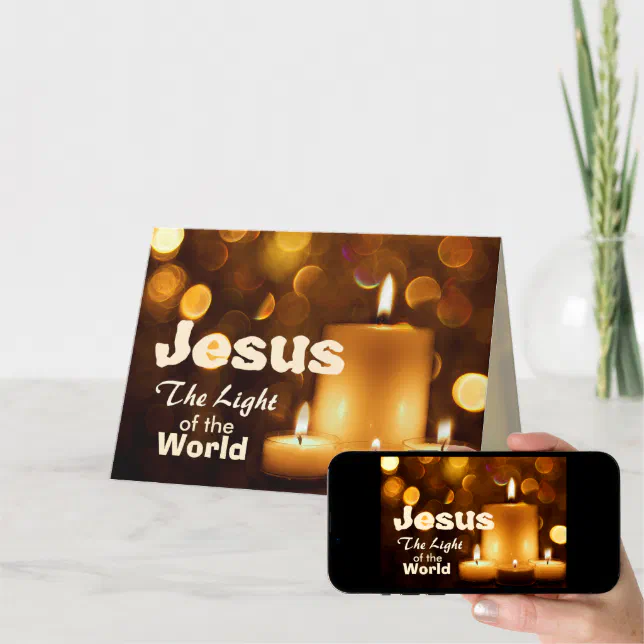 Jesus Light of the World Bible Verse Greeting Card | Zazzle