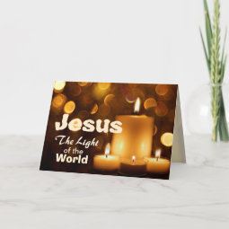 Jesus Light of the World Bible Verse Greeting Card | Zazzle