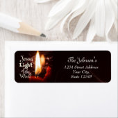 Jesus Light of the World, Christmas Candle Label | Zazzle