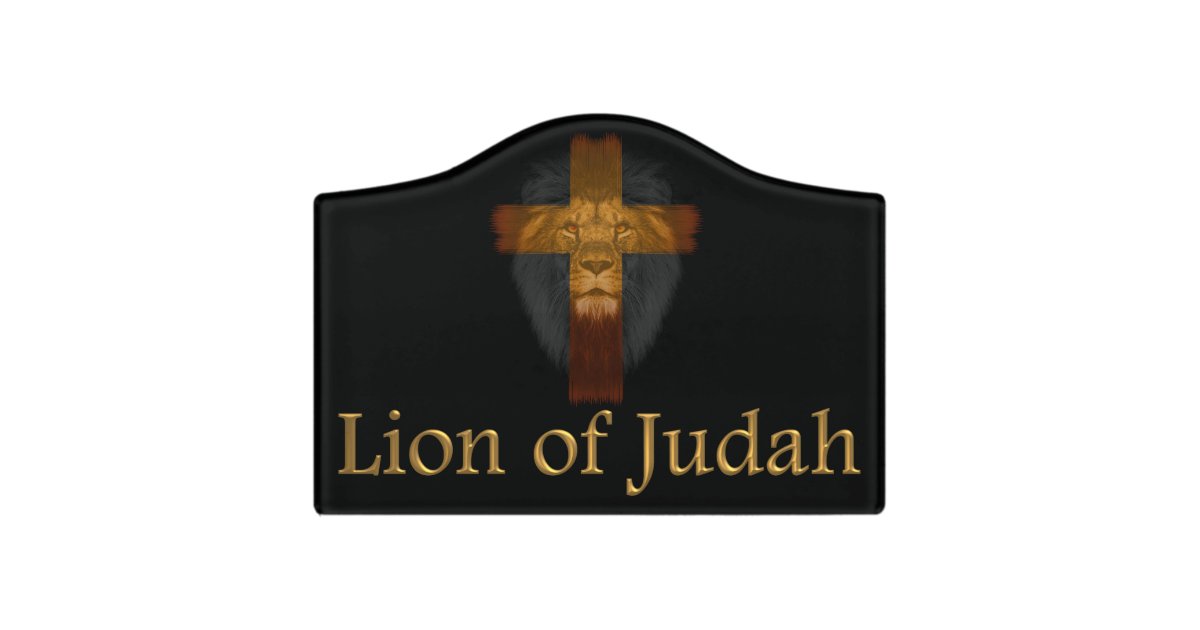 Jesus Lion of Judah Door Sign | Zazzle