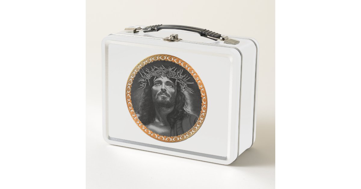 Jesus looking in the heavens metal lunch box | Zazzle