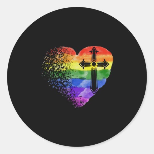 Jesus Love | Heart LGBT Love Jesus Christ Classic Round Sticker ...