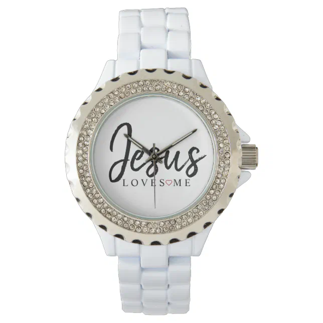 Jesus Loves Me with red heart | Watch | Zazzle
