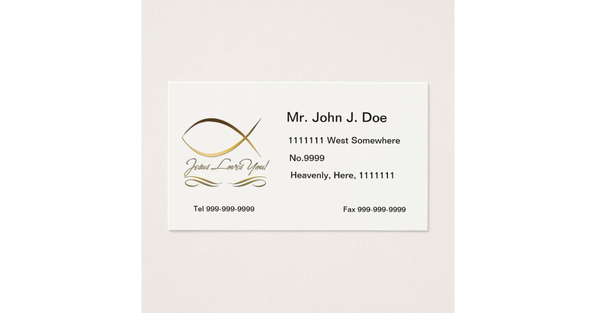 Jesus Loves You Business Card | Zazzle.com
