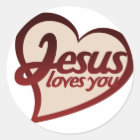 God Loves You Heart Sticker | Zazzle.com