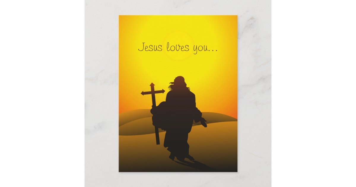 Jesus Loves You Easter Postcard | Zazzle
