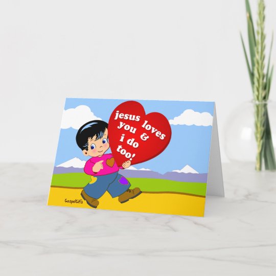 Jesus Loves You & I Do Too! Holiday Card | Zazzle.com