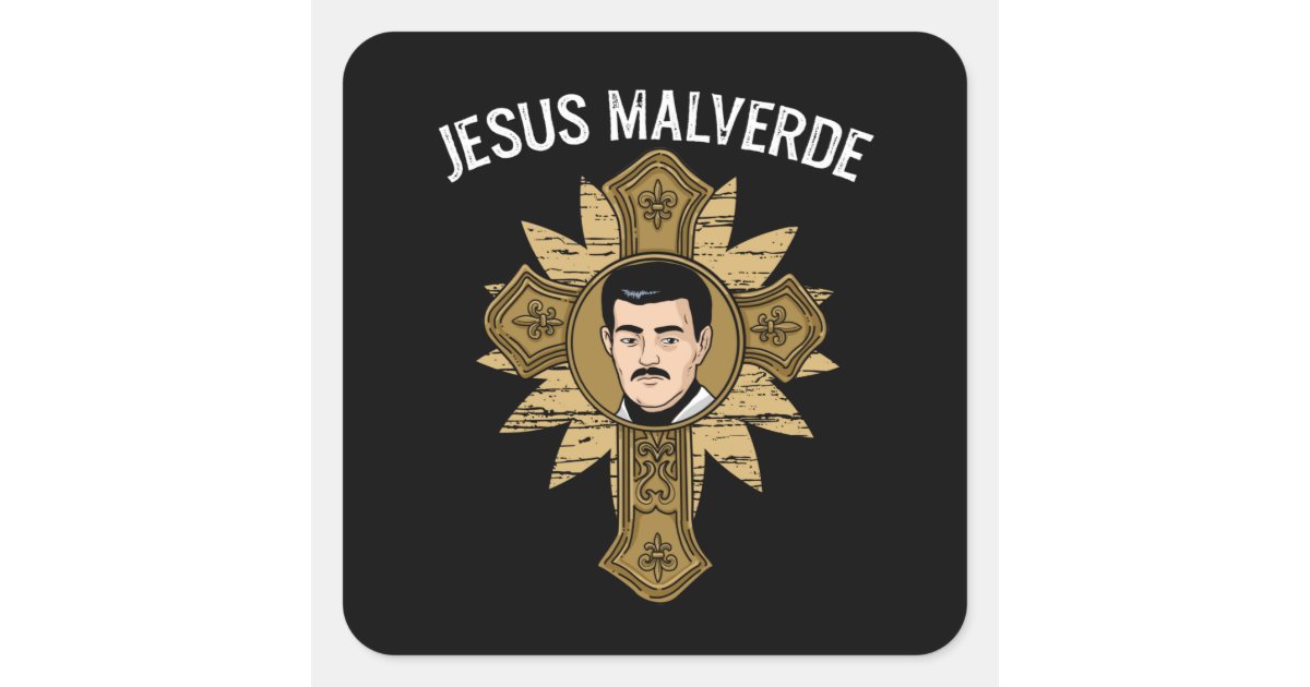 Jesus Malverde Religion Mexico Gift Jesus Malverde Square Sticker | Zazzle