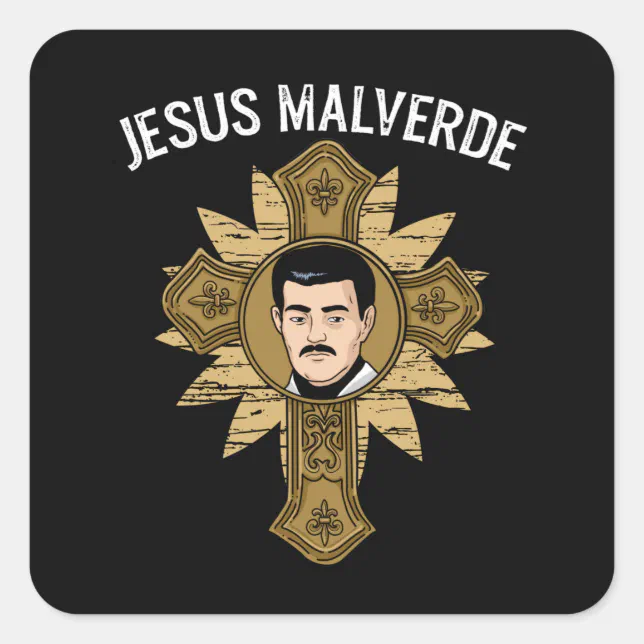 Jesus Malverde Religion Mexico Gift Jesus Malverde Square Sticker | Zazzle