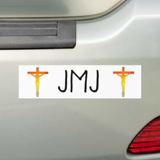 Jesus Mary Joseph Bumper Sticker | Zazzle