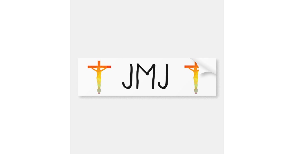 Jesus Mary Joseph Bumper Sticker | Zazzle