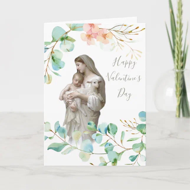 Jesus Mary | Valentines Day | Religious Catholic Card | Zazzle