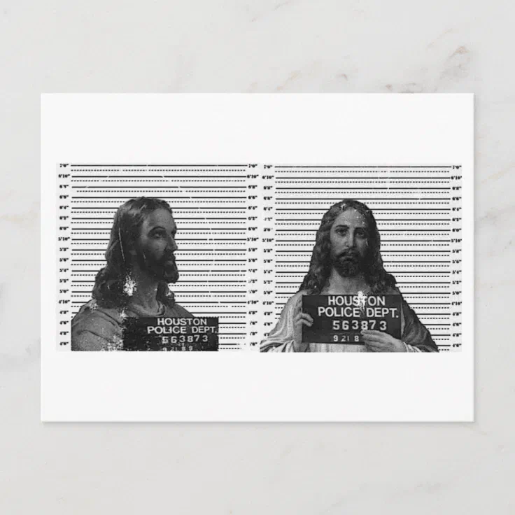 Jesus Mugshot Postcard | Zazzle