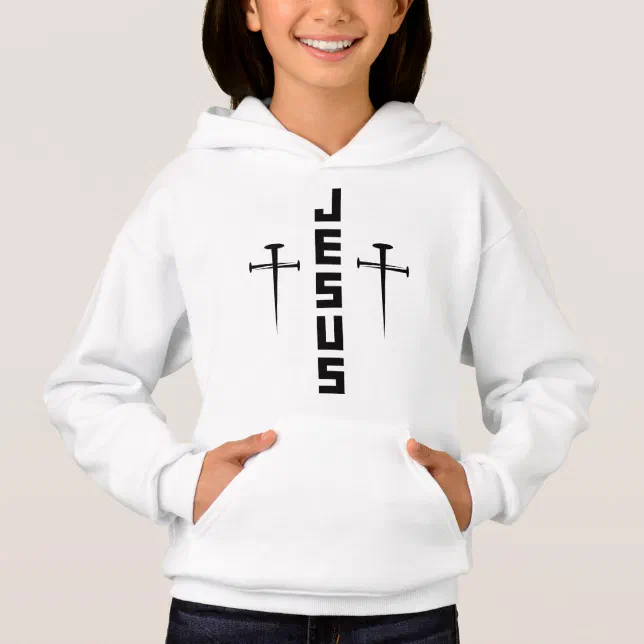 JESUS Nail Cross Christian Faith For Believers Hoodie | Zazzle