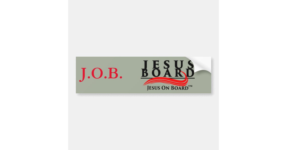Jesus on Board Bumper Sticker | Zazzle