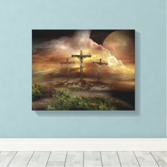 JESUS ON THE CROSS CANVAS PRINT | Zazzle