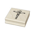 Jesus on the Cross Crucifix Religious Catholic Rubber Stamp | Zazzle