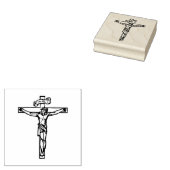 Jesus on the Cross Crucifix Religious Catholic Rubber Stamp | Zazzle