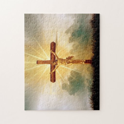 JESUS ON THE CROSS JIGSAW PUZZLE | Zazzle