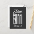Jesus Paid all Price Barcode God Christian Postcard | Zazzle