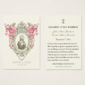 Jesus Pink Roses Religious Wedding Prayer Card | Zazzle