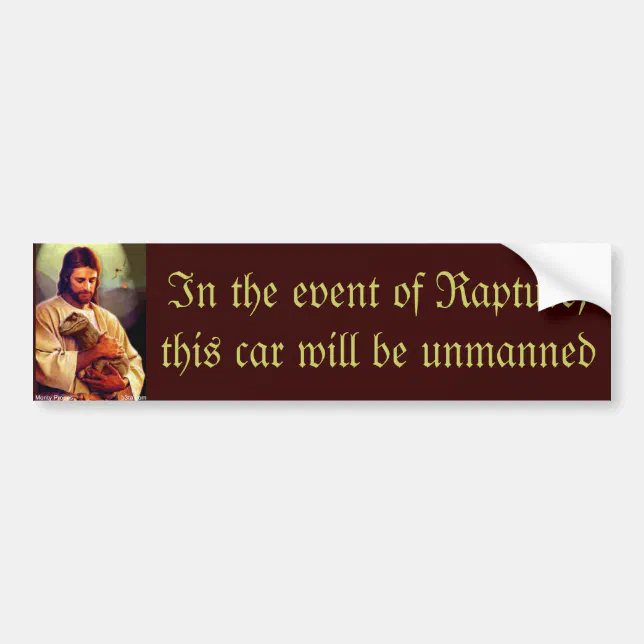 Jesus rapture dinosaur bumper sticker | Zazzle