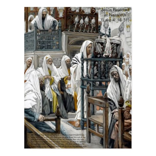 Jesus Rejected at Nazareth Postcard | Zazzle.com