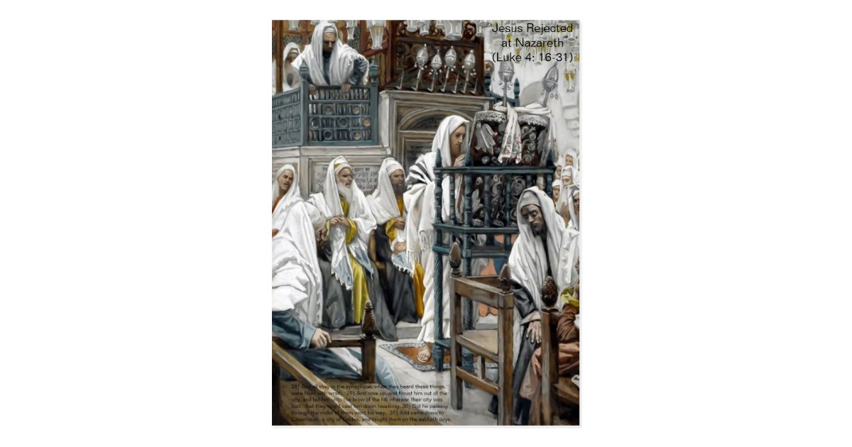 Jesus Rejected at Nazareth Postcard | Zazzle.com